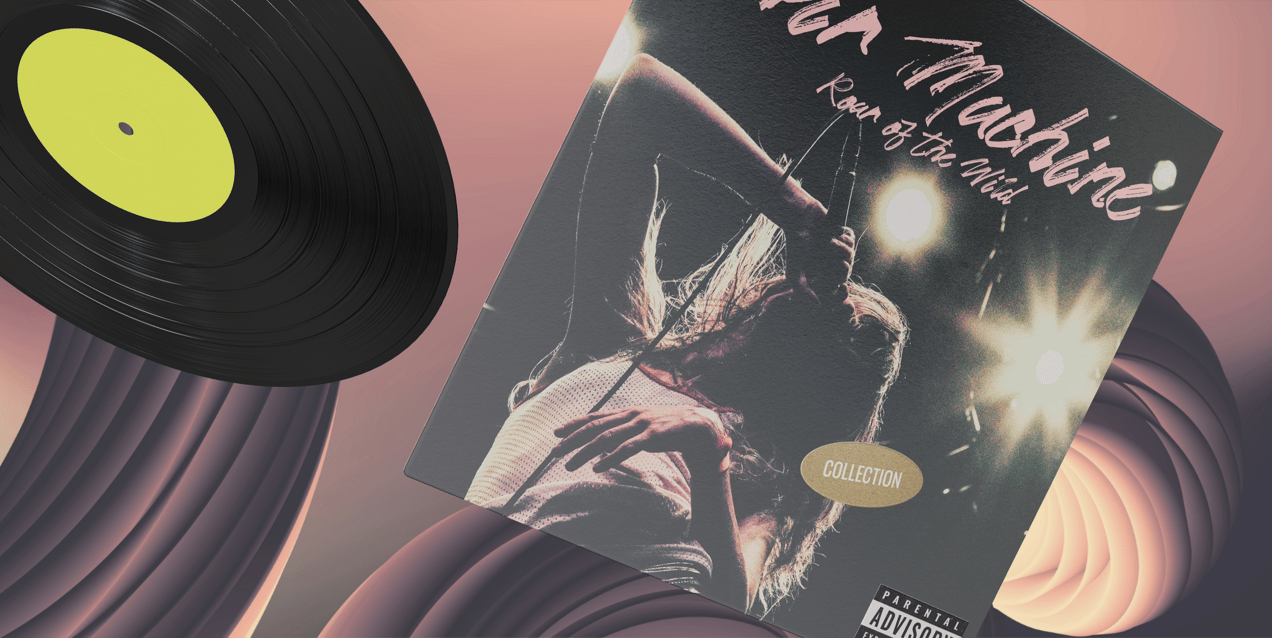 Vinyl Record 3D mockup. Create presentations using Online Mockup Generator.