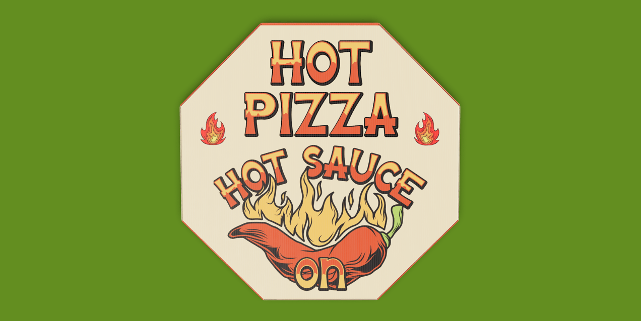 Free Pizza Box 3D mockup. Create presentations using Online Mockup ...