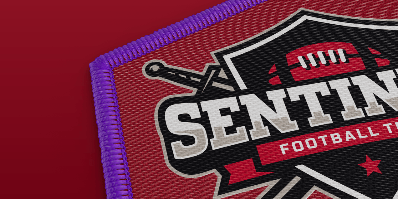 Free Patch 3D mockup. Create presentations using Online Mockup Generator.