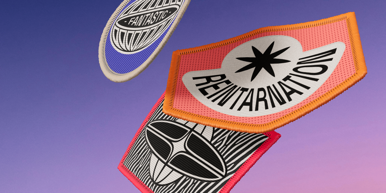 Free Patch 3D mockup. Create presentations using Online Mockup Generator.