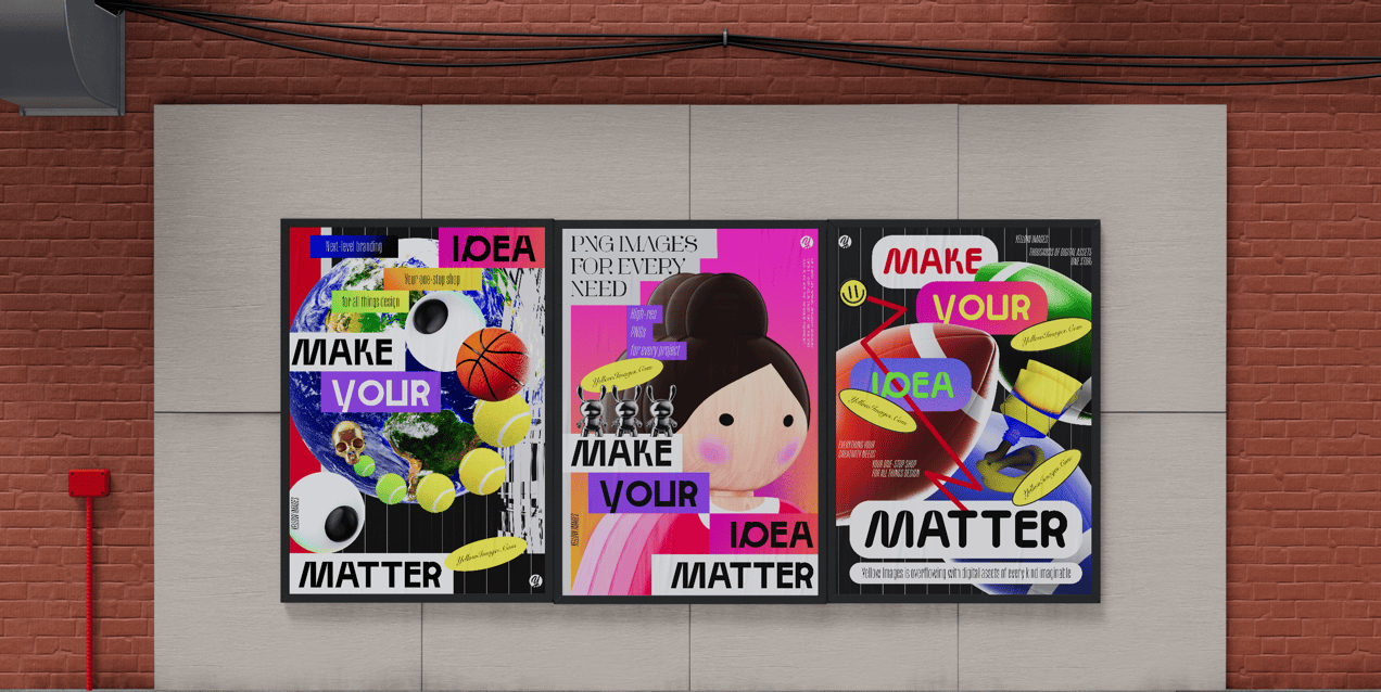 Free Poster 3D mockup. Create presentations using Online Mockup Generator.