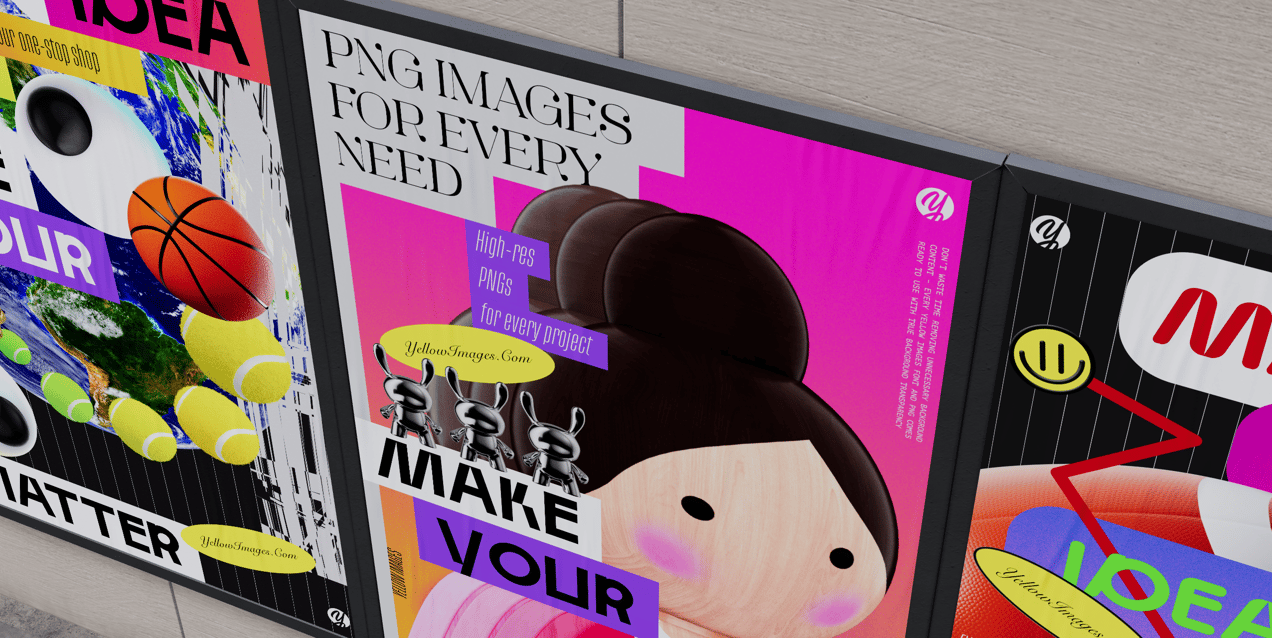 Free Poster 3D mockup. Create presentations using Online Mockup Generator.